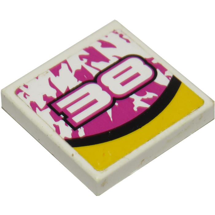 LEGO Tile 2 x 2 with Number 38 Sticker with Groove (3068) | Brick Owl ...