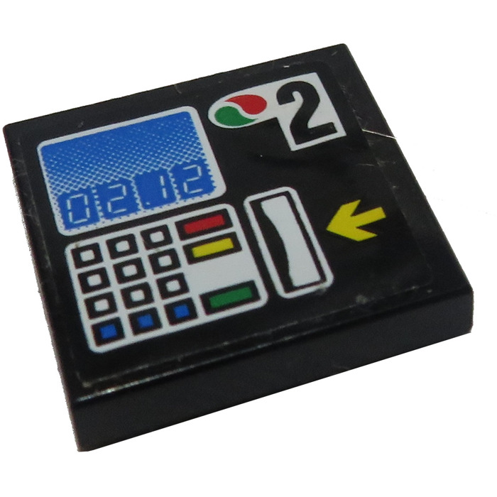LEGO Tile 2 x 2 with Octan Control Panel 2 Sticker with Groove (3068 ...