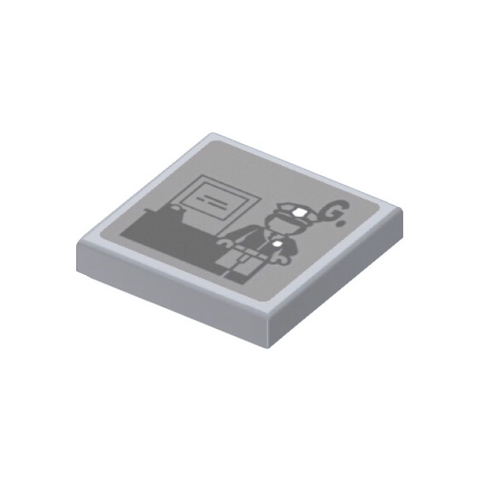 LEGO Tile 2 x 2 with Officer Renee Montoya and ‘G.’ Sticker with Groove ...