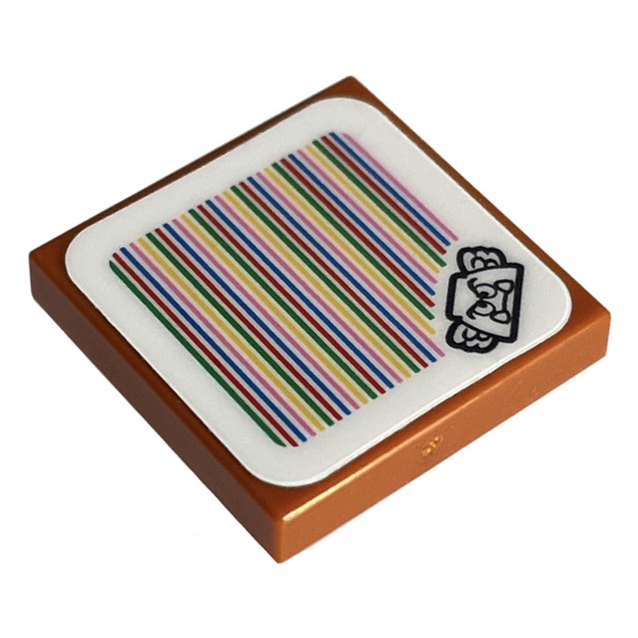 LEGO Tile 2 x 2 with Paragoomba Scanner Code with Groove (3068 / 69475 ...