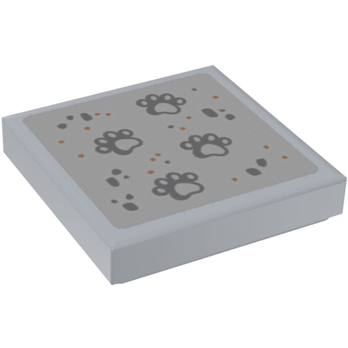 LEGO Tile 2 x 2 with Paw Prints Sticker with Groove (3068) | Brick Owl ...