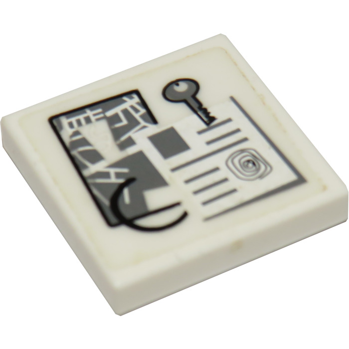 LEGO Tile 2 x 2 with Police Bulletin Board Sticker with Groove (3068 ...