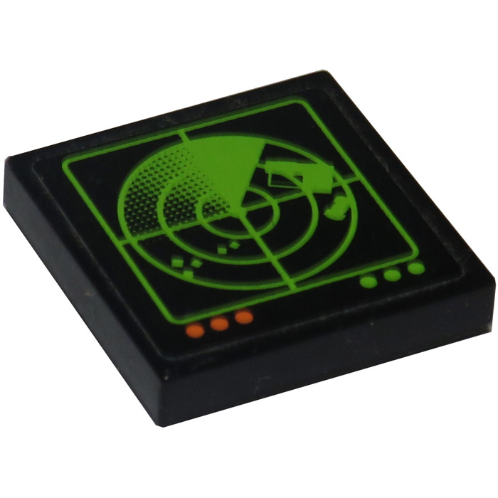 LEGO Tile 2 x 2 with Radar Panel Sticker with Groove (3068) | Brick Owl ...
