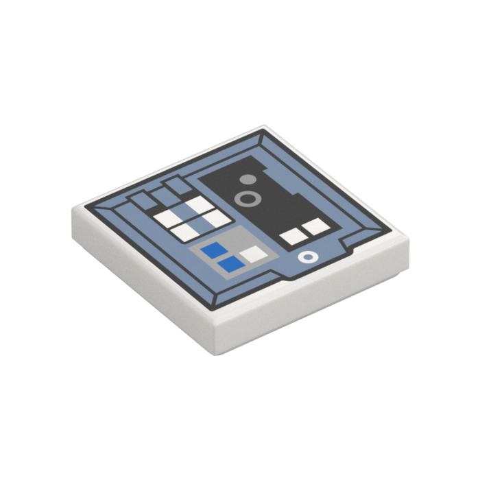 LEGO Tile 2 x 2 with Rebel Pilot Life Support Unit with Groove (3068 / ...