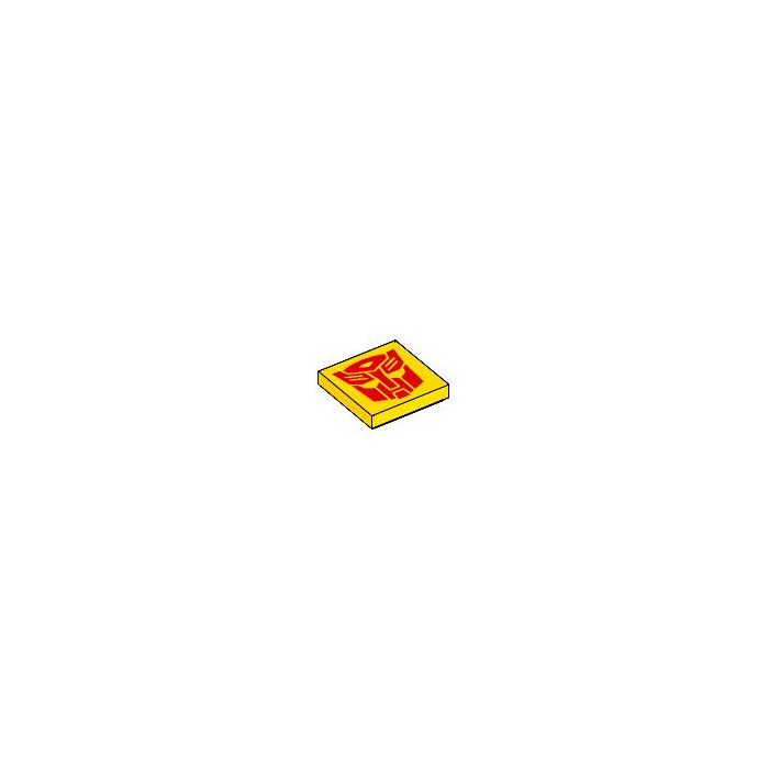 LEGO Tile 2 x 2 with Red Autobots Logo with Groove (3068 / 108638 ...