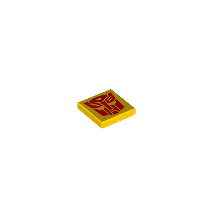 LEGO Tile 2 x 2 with Red Autobots Logo with Groove (3068 / 108638 ...