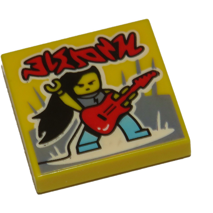 LEGO Tile 2 x 2 with Rock Poses print with Groove (3068) | Brick Owl ...