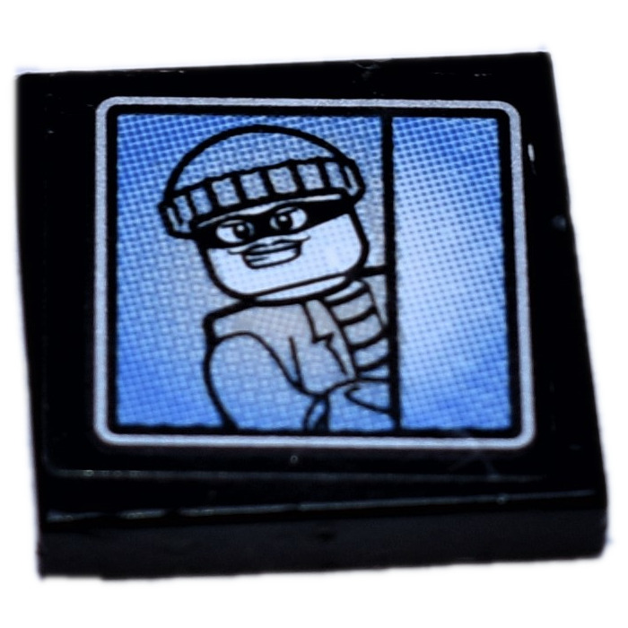 LEGO Tile 2 x 2 with Shed with Bunker From set 60044 Sticker with ...