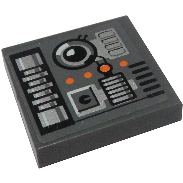 LEGO Tile 2 x 2 with Snowspeeder Circuits Sticker with Groove (3068 ...