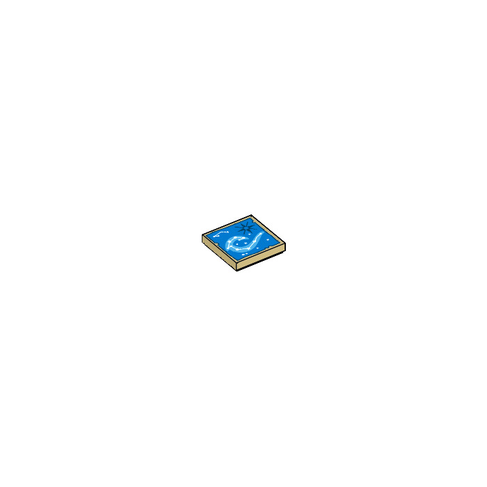 LEGO Tile 2 x 2 with Star Map with Groove (3068 / 29756) | Brick Owl