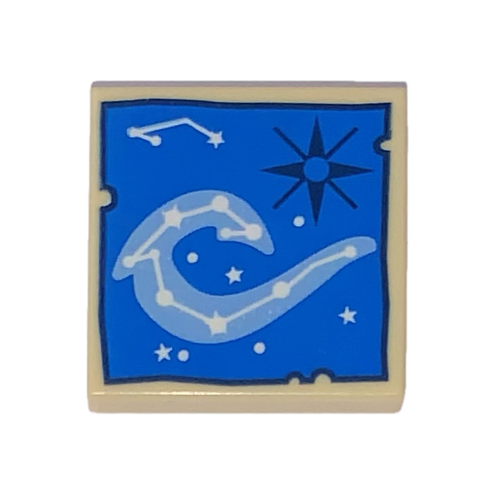 LEGO Tile 2 x 2 with Star Map with Groove (3068 / 29756) | Brick Owl