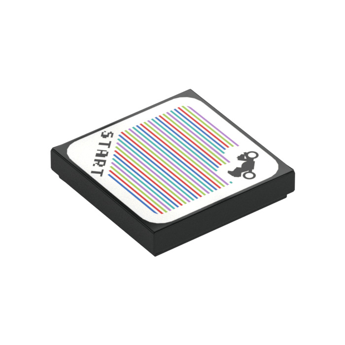 LEGO Tile 2 x 2 with Super Mario Scanner Code Tri-Speeder / Standard ...