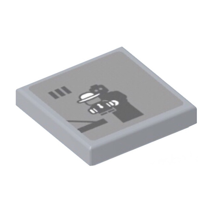 LEGO Tile 2 x 2 with The Ventriloquist and Scarface Sticker with Groove ...