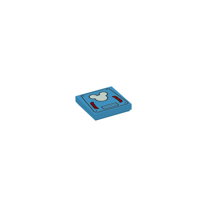 LEGO Tile 2 x 2 with White Mickey Mouse with Groove (3068 / 78764 ...