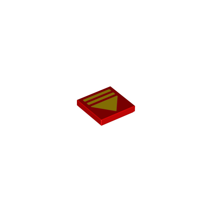 LEGO Tile 2 x 2 with Yellow Lines and Triangle with Groove (3068 / ...