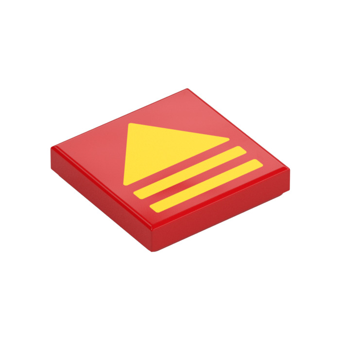 LEGO Tile 2 x 2 with Yellow Lines and Triangle with Groove (3068 / ...