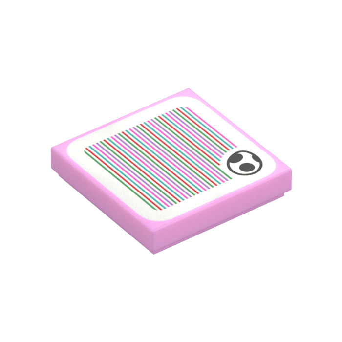 LEGO Tile 2 x 2 with Yoshi Egg Scanner Code with Groove (3068 / 82572 ...