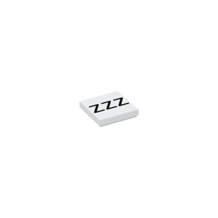LEGO Tile 2 x 2 with 'ZZZ' with Groove (3068 / 99412) | Brick Owl ...