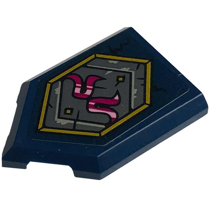 LEGO Tile 2 x 3 Pentagonal with Curly Symbol, Frame Sticker (22385 ...