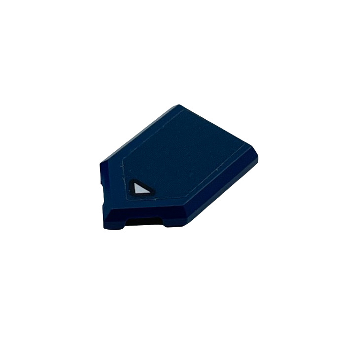 LEGO Tile 2 x 3 Pentagonal with Dark blue with white triangle Sticker ...