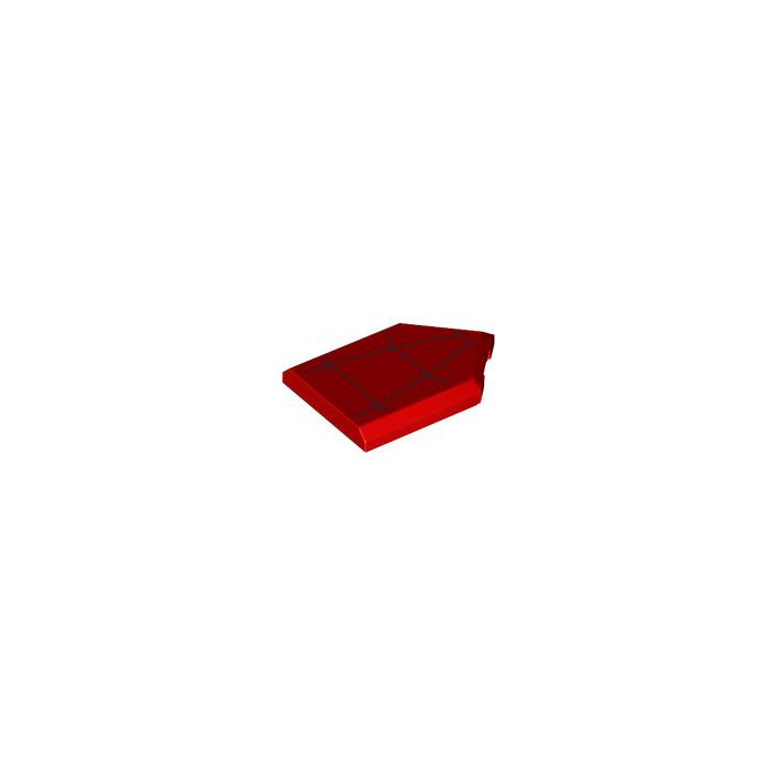 LEGO Tile 2 x 3 Pentagonal with Dark Red Webbing (22385) | Brick Owl ...