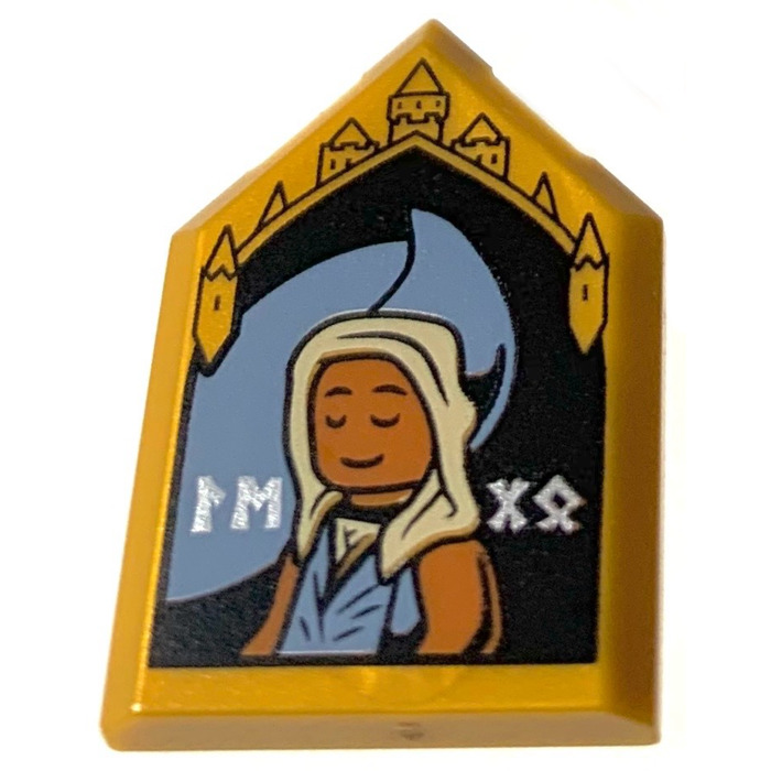 LEGO Tile 2 x 3 Pentagonal with Edessa Sakndenberg Portrait (22385 ...