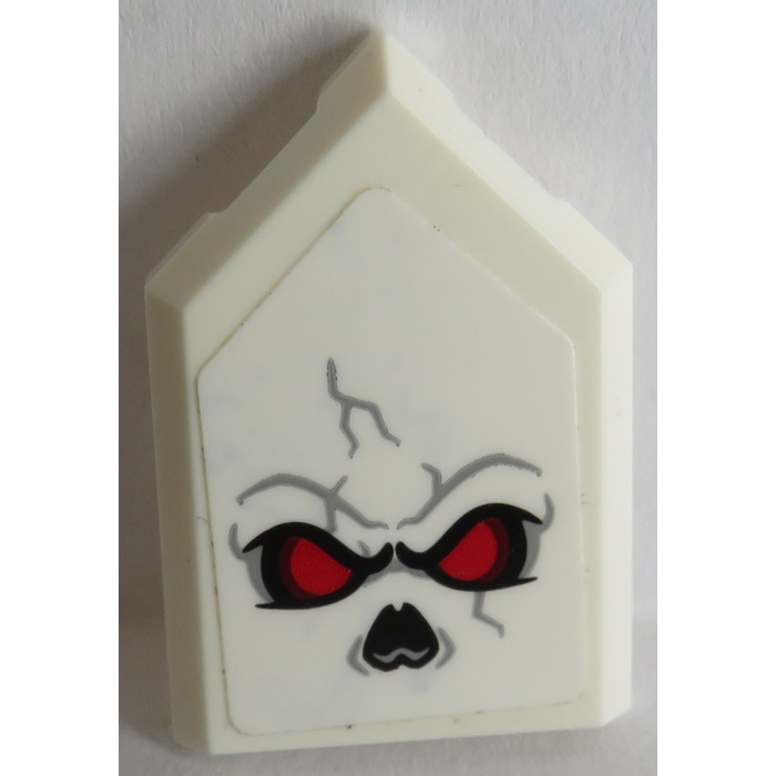 LEGO Tile 2 x 3 Pentagonal with Face with Red Eyes Sticker (22385 ...