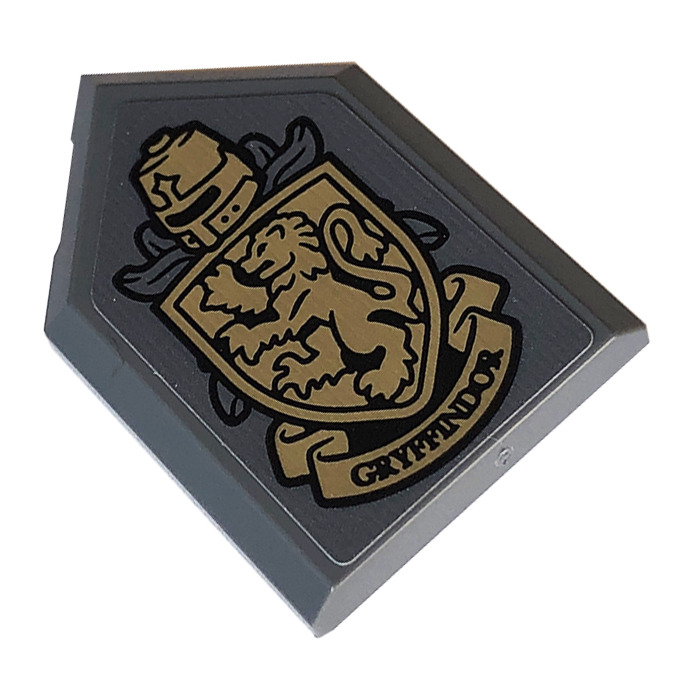 LEGO Fliese 2 x 3 Pentagonal mit Griffindor Coat von Arme Aufkleber ...