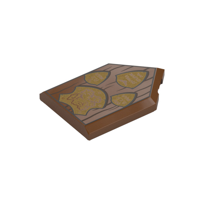LEGO Tile 2 x 3 Pentagonal with Gryffindor Crest and Shields (22385 / ...