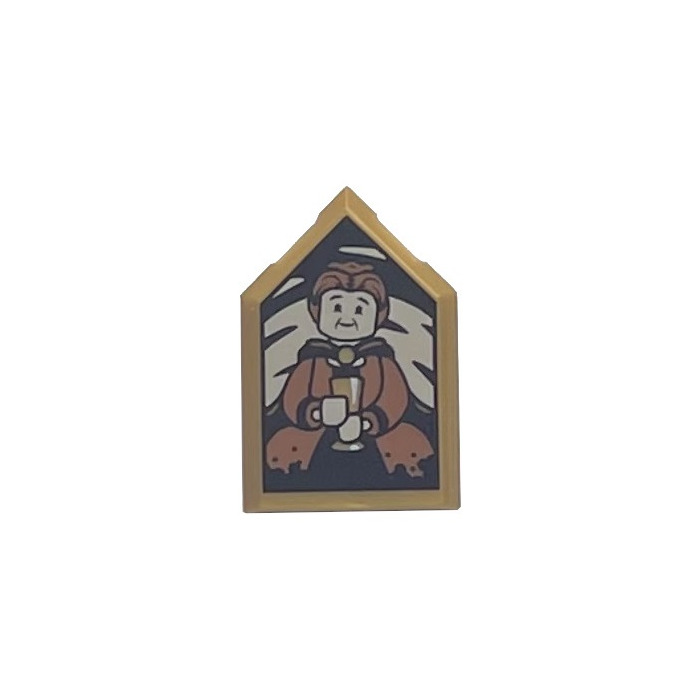 LEGO Tile 2 x 3 Pentagonal with Helga Hufflepuff Portrait (22385 ...