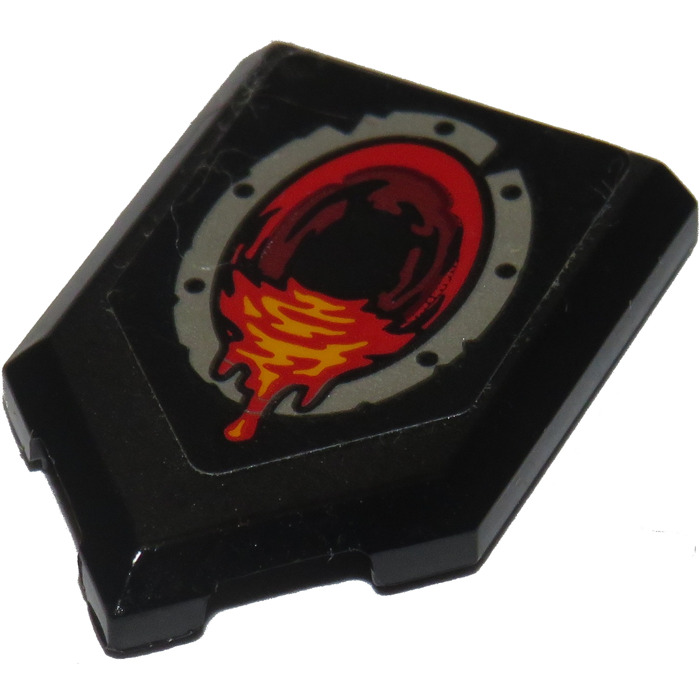 LEGO Tile 2 x 3 Pentagonal with Lava Tunnel Sticker (22385) | Brick Owl ...