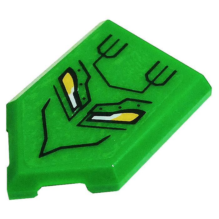 LEGO Tile 2 x 3 Pentagonal with Lines and Eyes Sticker (22385) | Brick ...