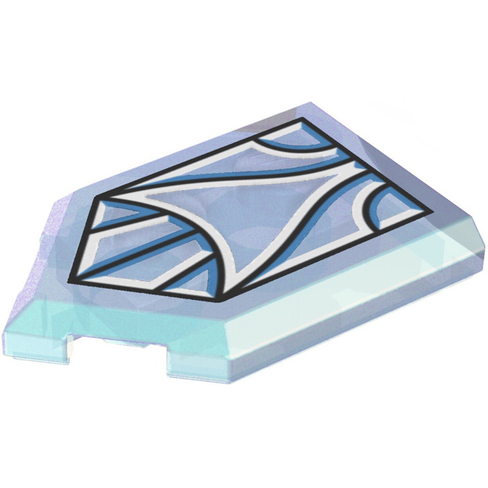 LEGO Tile 2 x 3 Pentagonal with Outline Feather Pattern Sticker (22385 ...