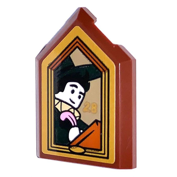 LEGO Tile 2 x 3 Pentagonal with Picture of Writing Wizard 28 Sticker ...