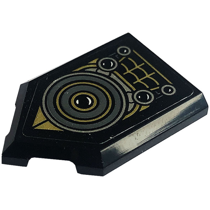 LEGO Tile 2 x 3 Pentagonal with Spider Web, Rings Sticker (22385 ...