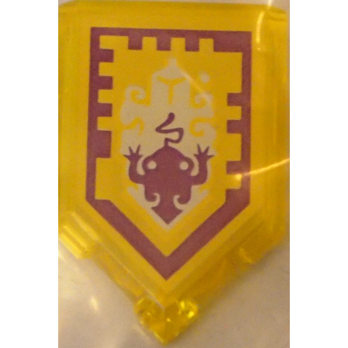 LEGO Tile 2 x 3 Pentagonal with Toad Power Shield (22385 / 35341 ...