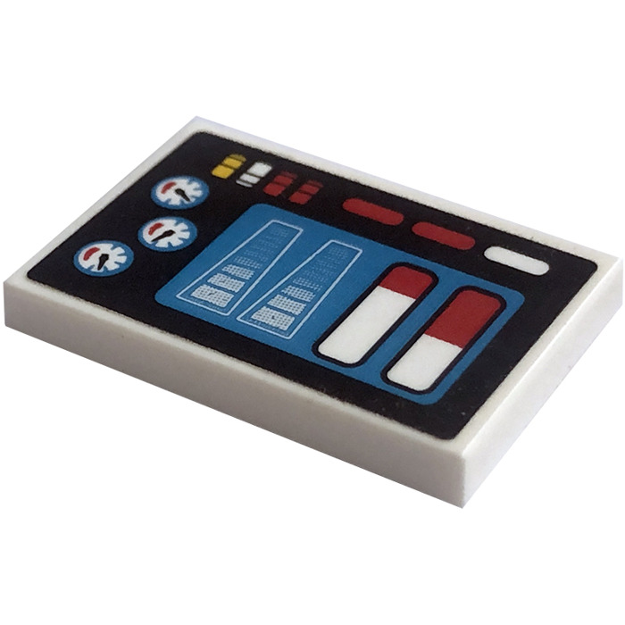 LEGO Tile 2 x 3 with Display, Gauges, Controll Panel Sticker (26603 ...