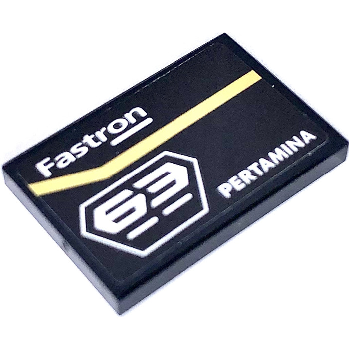 LEGO Tile 2 x 3 with Fastron 63 PERTAMINA (Left Door) Sticker (26603 ...