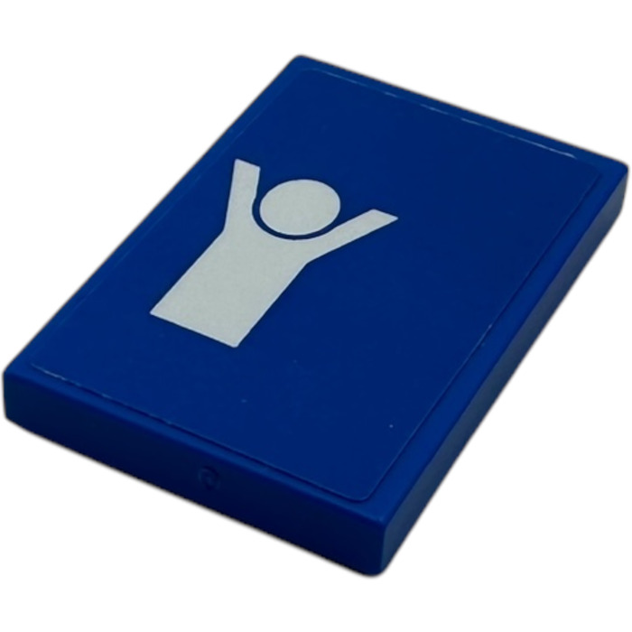 LEGO Tile 2 x 3 with figure with hands up (right) Sticker (26603 ...