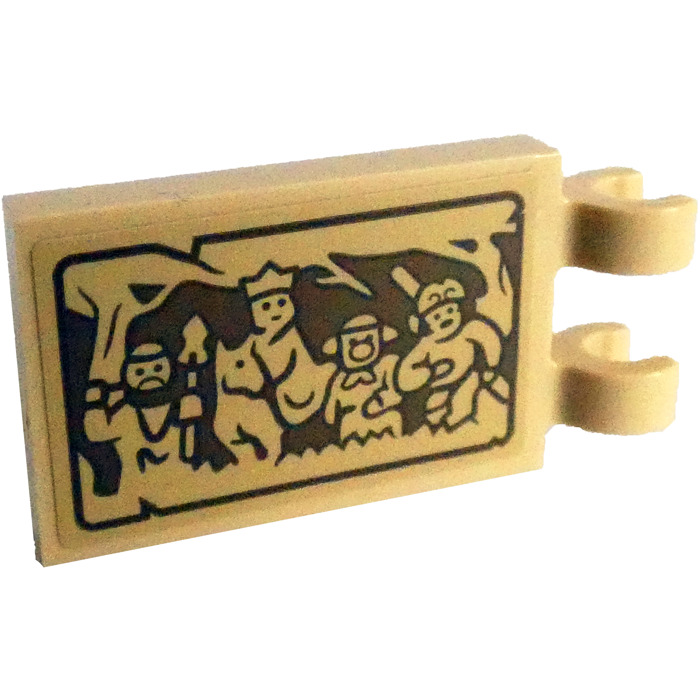 LEGO Tile 2 x 3 with Horizontal Clips with Four Minifigures Sticker ...