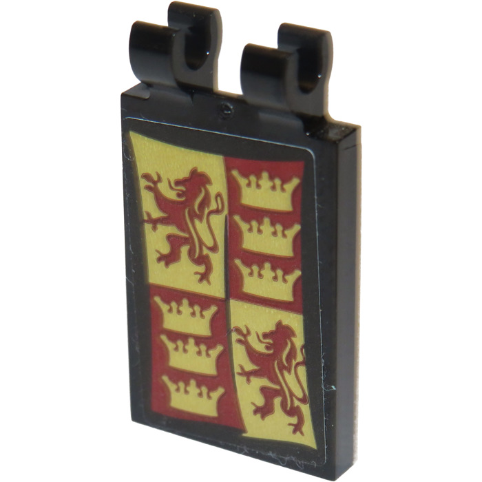 LEGO Tile 2 x 3 with Horizontal Clips with Gryffindor Banner Sticker ...