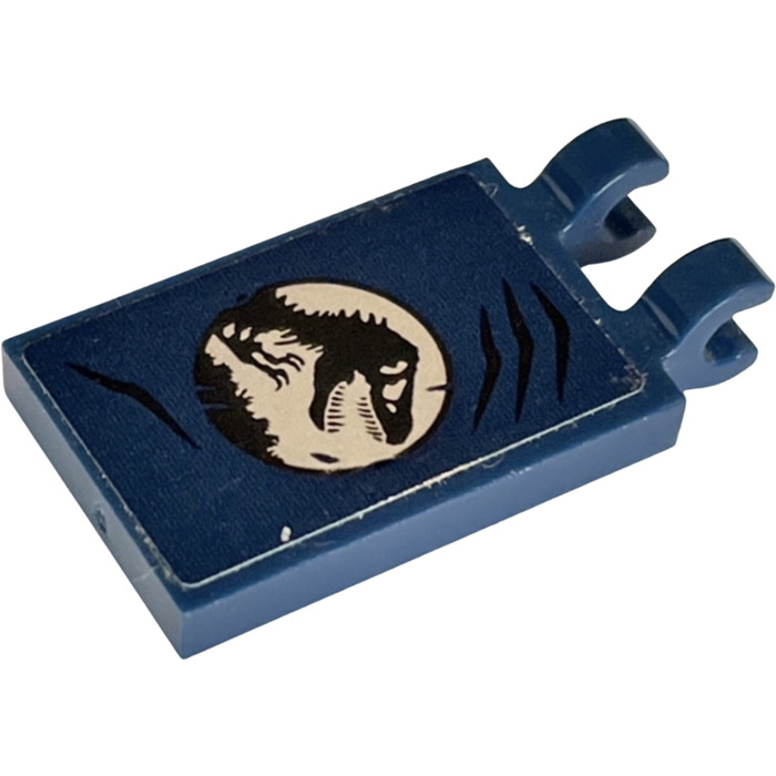 LEGO Tile 2 x 3 with Horizontal Clips with Jurassic World Logo Sticker ...