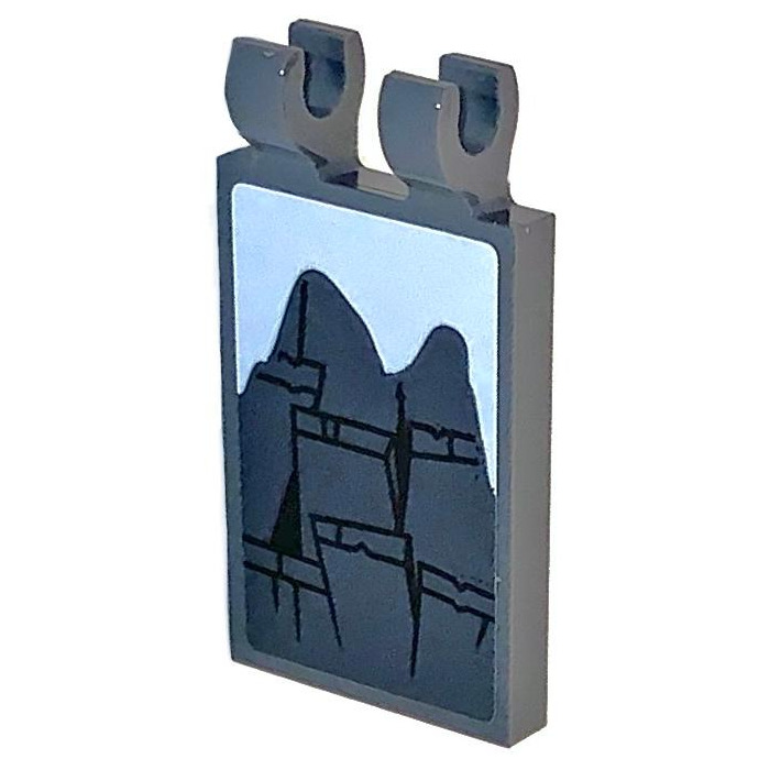 LEGO Tile 2 x 3 with Horizontal Clips with Shingle Roof with Snow ...