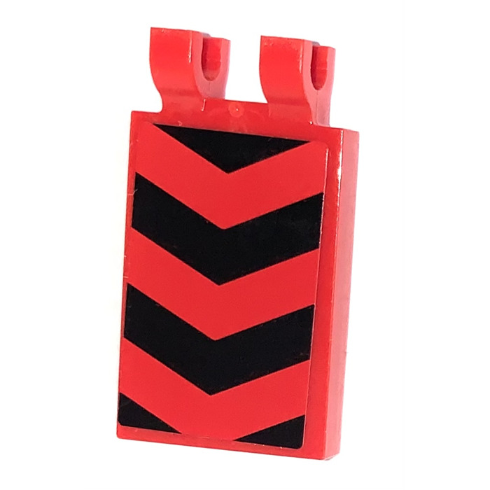 LEGO Tile 2 x 3 with Horizontal Clips with stripes Sticker ('U' Clips ...