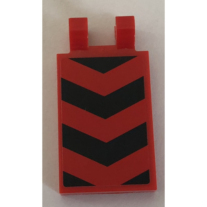 LEGO Tile 2 x 3 with Horizontal Clips with stripes Sticker ('U' Clips ...