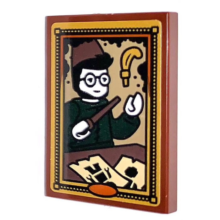LEGO Tile 2 x 3 with Picture of Wizard with Glasses Sticker (26603 ...