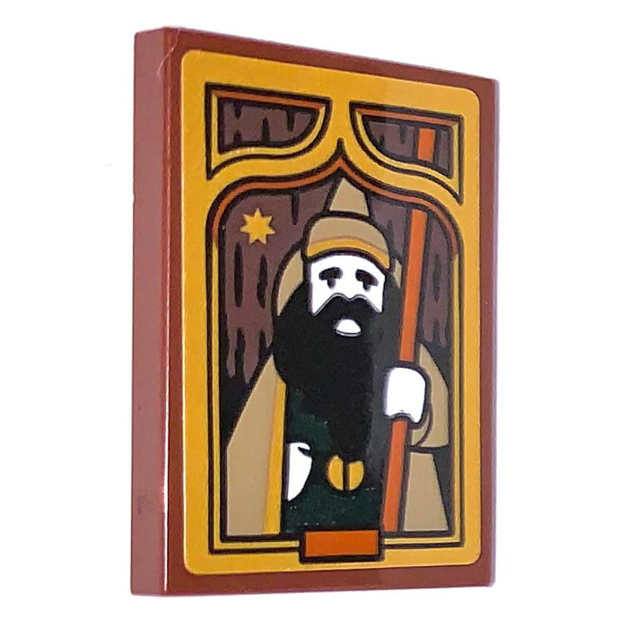 LEGO Tile 2 x 3 with Picture of Wizard with Stick Sticker (26603 ...