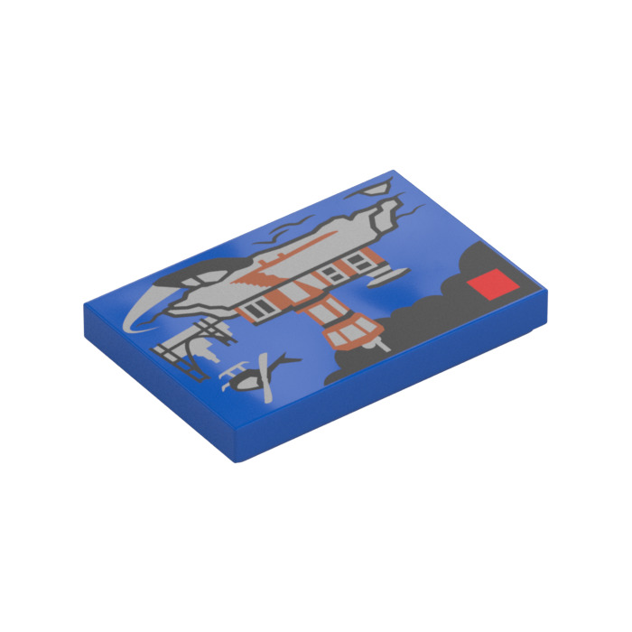 LEGO Tile 2 x 3 with Police Prison Island Set Box (26603 / 107597 ...