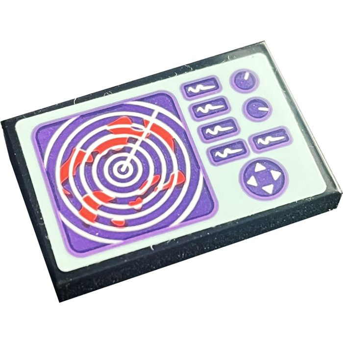 LEGO Tile 2 x 3 with Radar Scope Sticker (26603) | Brick Owl - LEGO ...
