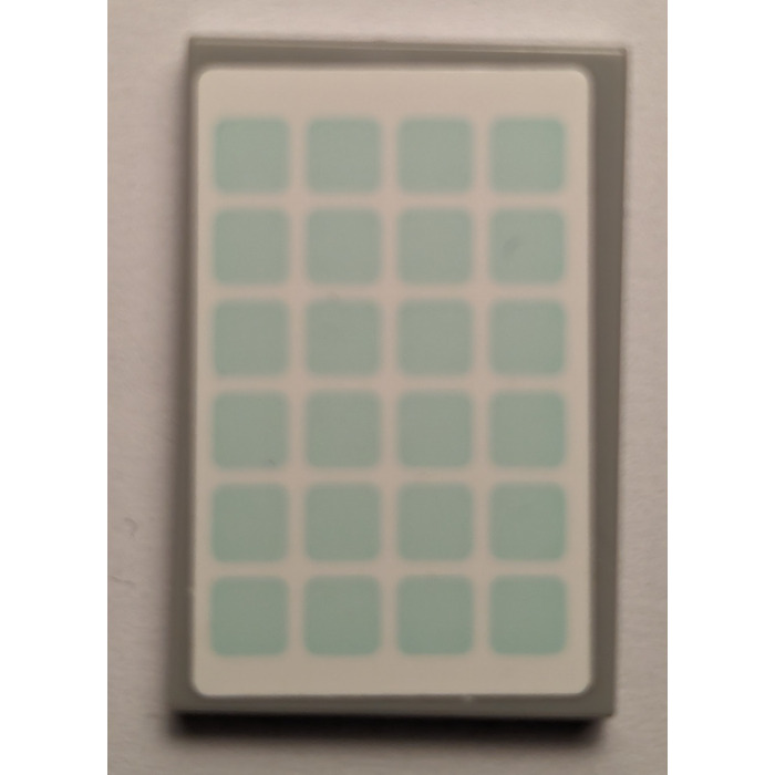 LEGO Tile 2 x 3 with Solar Panel with blue Squares Sticker (26603 ...